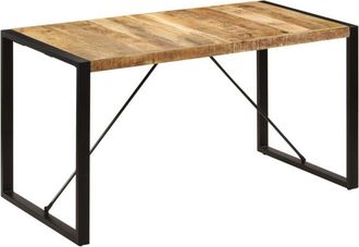 vidaXL Table de salle &agrave; manger 140x70x75 cm Bois de manguier massif