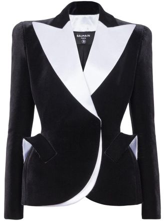 Balmain Zweifarbiger Blazer - Schwarz