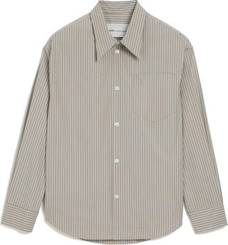 Ami Femme, Blouses et Chemises, Beige, Taille: 42 FR De Coeur Striped Shirt