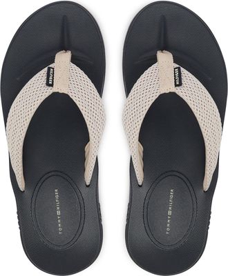 Tommy Hilfiger Zehentrenner Tommy Hilfiger Molded Padded Hilfiger B Sandal FM0FM05901 Grau