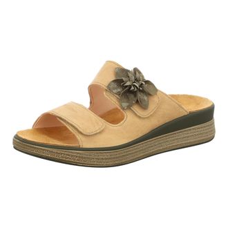 Think Damen Meggie Chromfrei Gegerbte Nachhaltige Wechselfu&szlig;bett Pantolette, Almond Kombi 3000, 37 EU