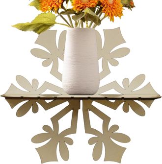 Generic Schweberegale f&uuml;r die Wand - Holz Schneeflockenregal f&uuml;r die Wand - dekoratives hohles Regal - f&uuml;r K&uuml;che, Kinderzimmer, B&uuml;ro, Badezimmer, Wohnheim, Pf