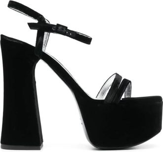 Philosophy di Lorenzo Serafini Femme, Chaussures, Noir, Taille: 40 EU Sandales &agrave; finition velours 140 mm