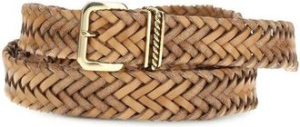 Etro Femme, Accessoires, Beige, Taille: ONE Size Double-Turned Braided Leather Belt