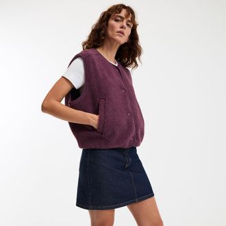 La Redoute Collections Gilet Oversize En Sherpa Sans Manches