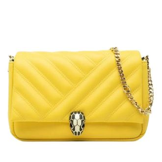 Bulgari Pre-owned Serpenti Cabochon Schultertasche - - Pre-owned - Damen - Gelb - ONE SIZE