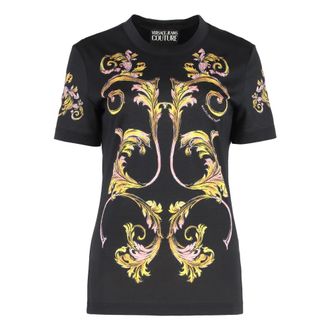 Versace Jeans Couture T-Shirt mit Rundhalsausschnitt - - Tops - Damen - Schwarzk - XS