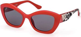 Guess Femme, Accessoires, Rouge, Taille: ONE Size Lunettes de soleil rouges inject&eacute;es pour femmes