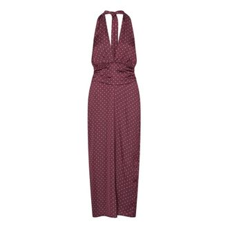 Rotate Dot Halterneck Schal-Kleid - - Dresses - Damen - Rot - M