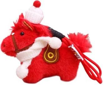 Generico Pendentif pour sac en peluche - Porte-cl&eacute;s en peluche ann&eacute;e cheval 2026 - Porte-cl&eacute;s avec pendentif sac &agrave; dos cheval | pour hommes femmes filles jeune
