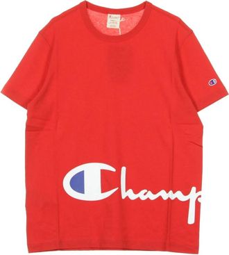 Champion Rotes Crewneck T-Shirt f&uuml;r M&auml;nner - - Tops - Herren - Rot - XL