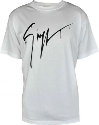 Giuseppe Zanotti Homme, Tops, Blanc, Taille: XL T-shirt en coton