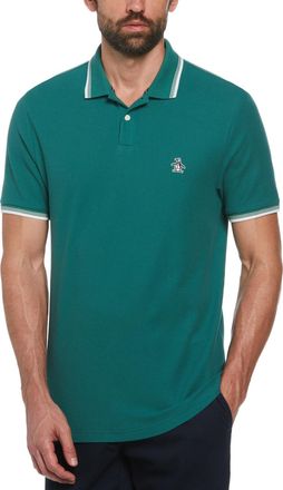 Perry Ellis Herren Tipped Sticker Pete Polohemd, antik-gr&uuml;n, L