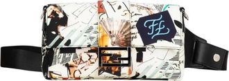 Fendi Pre-owned Nylon Karl Kollage Convertible Belt Baguette - Femme - Pre-owned - Blanc - Taille: ONE Size