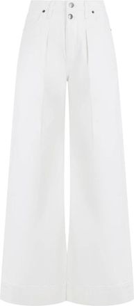 Frame Denim Femme, Pantalons, Blanc, Taille: W25 Jeans Amples en Coton