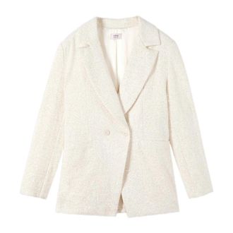Oltre Pailletten-Blazerjacke - - Jackets - Damen - Wei&szlig; - XS