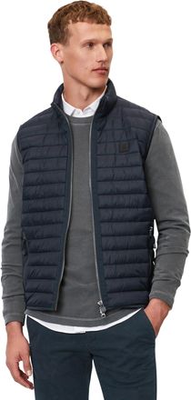 Marc O'Polo Herren Steppweste Übergangsjacke wasserabweisend, Blau (Dark Navy), XS