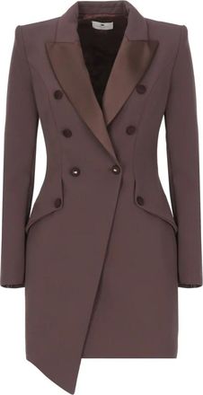 Elisabetta Franchi Femme, Robes, Brun, Taille: 36 FR Crepe Dress