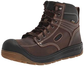 Keen Mens Fort Wayne 6 Waterproof Composite Toe Wedge Work Boots, Dark Earth/Gum, 14 Wide