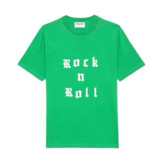 Zadig&Voltaire T-shirt Rock And Roll - Femme - Tops - Vert - Taille: 38 FR