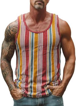 Generic D&eacute;bardeurs ray&eacute;s pour homme - D&eacute;contract&eacute; - Tendance - Bloque les couleurs - Coupe ample - Pour le sport et le fitness, bleu, 4XL