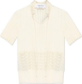 Alexander McQueen Damen, Blusen & Hemden, Beige, MGr&ouml;&szlig;e