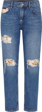 Philipp Plein Femme, Jeans, Bleu, Taille: W25 New Baroque Boyfriend Jeans