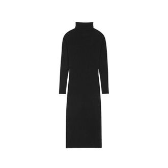 Saint Laurent Womens Black Cashmere Casual Dress