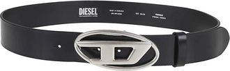 Diesel Homme, Accessoires, Noir, Taille: 100 CM Ceinture en Cuir Noir Boucle Antique &Eacute;l&eacute;gante
