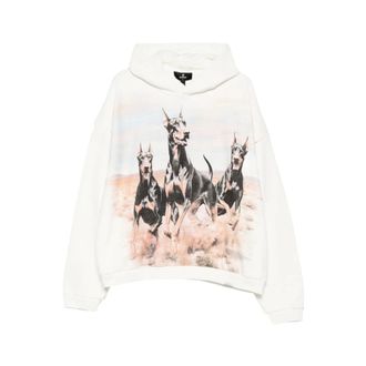 Represent Represent, Homme, Sweatshirts et sweats &agrave; capuche, Blanc, Taille: XL Dog Print Sweat &agrave; capuche