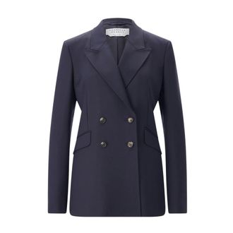 Gabriela Hearst Femme, Vestes, Bleu, Taille: 38 FR Blazer crois&eacute; en laine