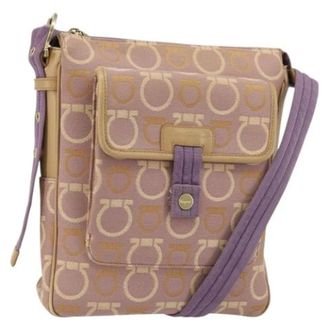 Ferragamo Sac bandouli&egrave;re en toile Pre-owned - Femme - Pre-owned - Violet - Taille: ONE Size