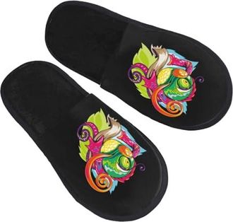 Generic Pantoufles en Feutre L&eacute;zards color&eacute;s Antid&eacute;rapant Chaussons dint&eacute;rieur Respirant &eacute;l&eacute;gant Maison Pantoufles Femme Int&eacute;rieur L