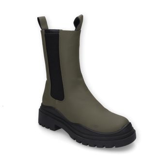 Dockers by Gerli Damen Chelsea Boots, Frauen Stiefeletten,uebergangsschuhe,uebergangsstiefel,Schlupfstiefel,flach,Stiefel,Khaki,39 EU