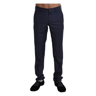 Dolce & Gabbana Marineblaue Slim Fit Anzughose - - Trousers - Herren - Blau - XS