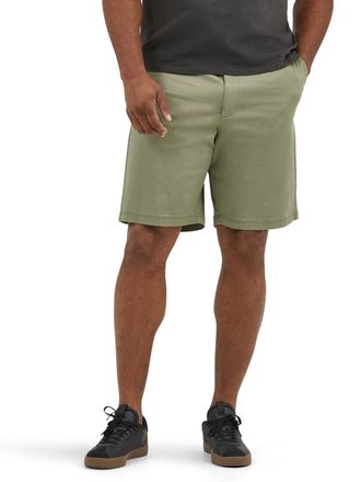 Lee Extreme Motion Herren-Shorts, Flache Vorderseite, Olivenhain, 54 DE