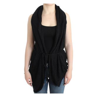 Costume National &Auml;rmellose Strickweste Cardigan - - Knitwear - Damen - Schwarzk - XS