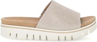 Gabor Mules en cuir &agrave; talon compens&eacute;