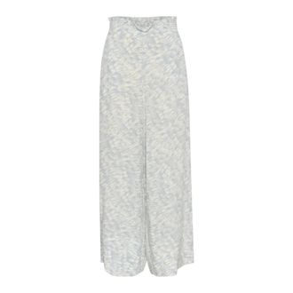 Soaked In Luxury Lockere Passform Silber Blau Druck Hose - - Trousers - Damen - Blau - XS