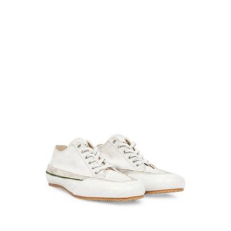 Maison Margiela Distressed Cotton Sneakers - White