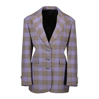 Paco Rabanne Karierte Oversize-Blazer - - Jackets - Damen - Mehrfarbig - M