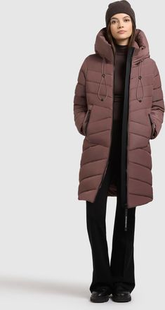 Khujo Steppmantel KHUJO VARE, Damen, Gr. XXL, orchid lila, 100% Polyester, unifarben, eingesetzt elastischer Bund mit Windstopper, M&auml;ntel Steppmantel, Topse