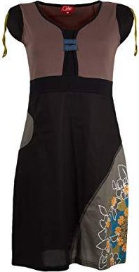 Coline Robe Courte Coton - Couleur : Taupe - Taille : M