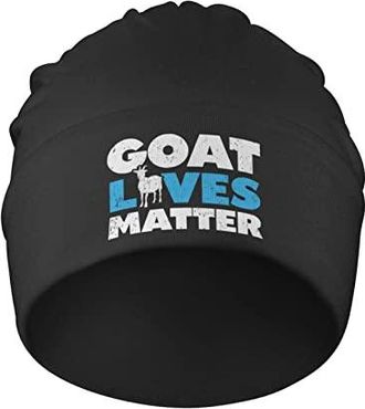 Generic Homme Femme Bonnet &Agrave; Revers Ch&egrave;vre Mignonne, Animal Vintage R&eacute;tro Bonnet dhiver Chaud Bonnets Tricot&eacute; Mode Hiver Chapeaux pour Ski Hiver Course