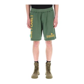 Dsquared2 Homme, Shorts, Vert, Taille: S Shorts de surv&ecirc;tement confortables en coton