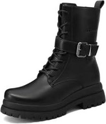 Queen Helena Amphibiens avec boucle bottines basses bottes femme X33-99, Noir, 41 EU