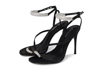 Steve Madden Tia pour femme, Strass en satin noir, 9.5