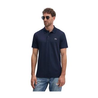 Lacoste Homme, Tops, Bleu, Taille: 2XL Polo en coton m&eacute;lang&eacute; coupe droite