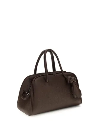 Jacquemus Womens Top-Handle Bag Dark Brown Calf Leather Bos Taurus Handbags Hand