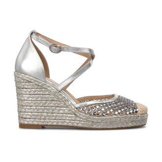 Alma En Pena Alma EN Pena, Femme, Chaussures, Gris, Taille: 39 EU Sandale Valencienne avec Maille M&eacute;tallique